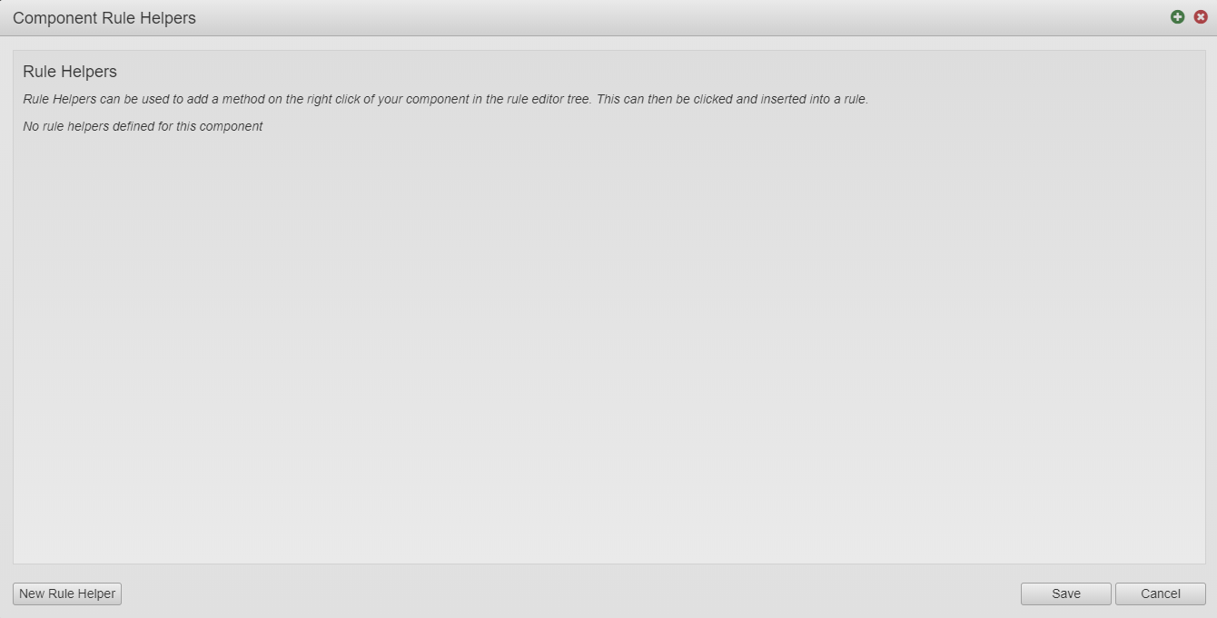 Component Options: Rule Helpers
