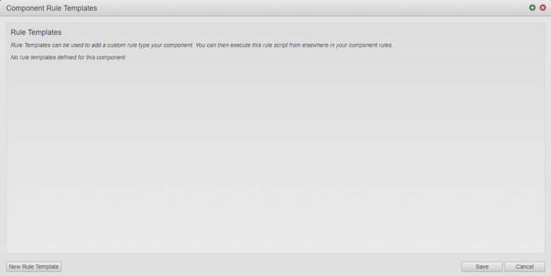 Component Options: Rule Templates