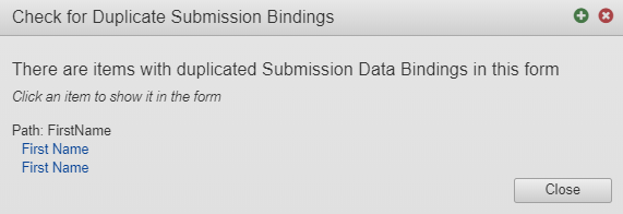 Check for Duplicate Data Bindings