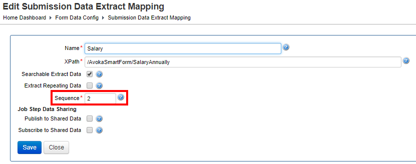 View Form Submission Data Extract