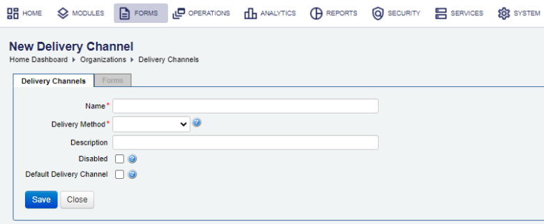 Create a Delivery Channel
