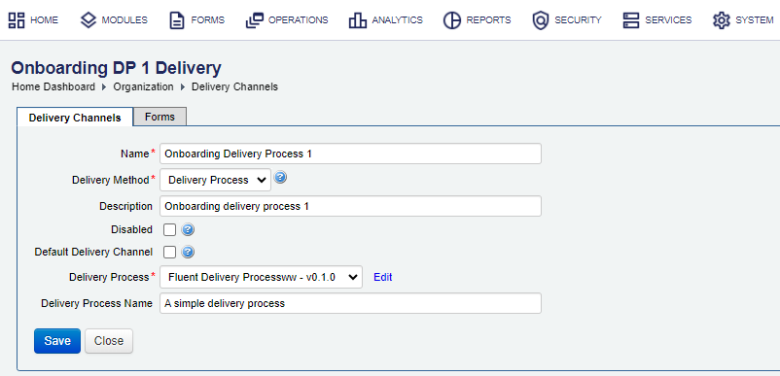 Create a Delivery Process Channel