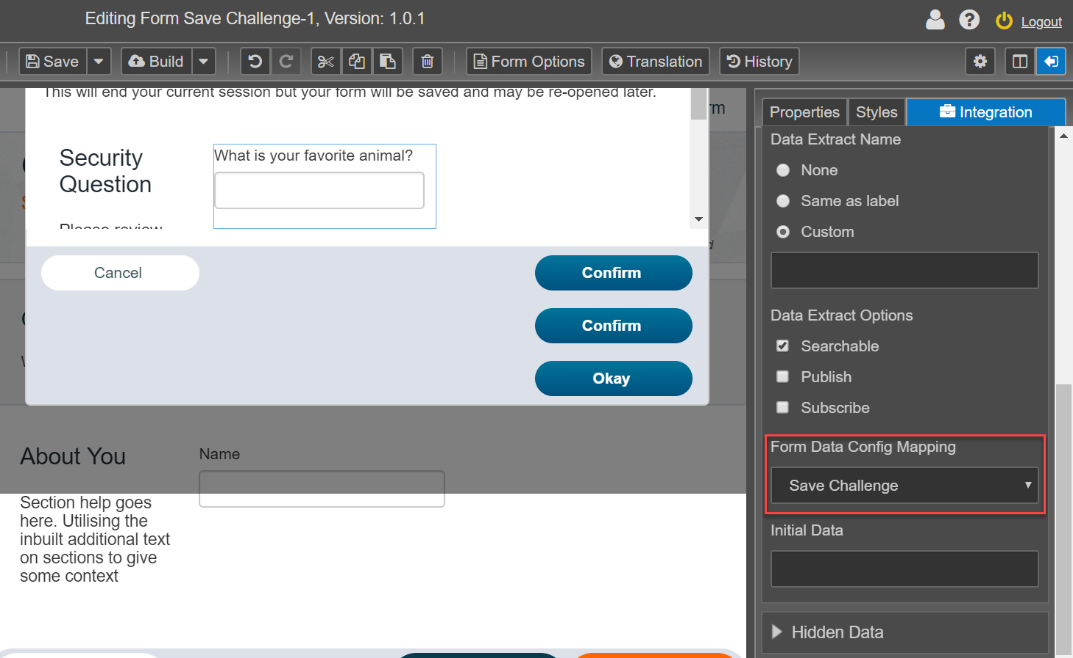 Setting up Security Questions with Multiple Components in the Save ...