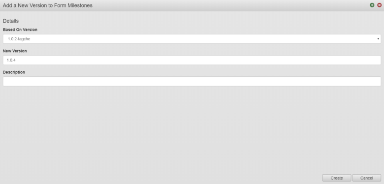 Create a New Form Version based on a Tagged Version