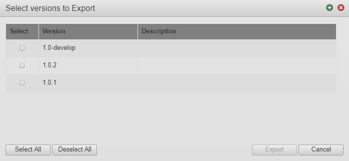 Export Form Versions