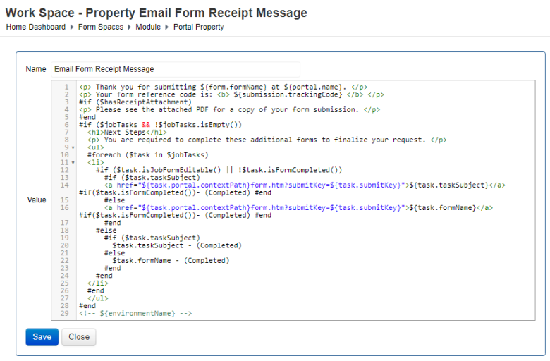 Form Version Properties