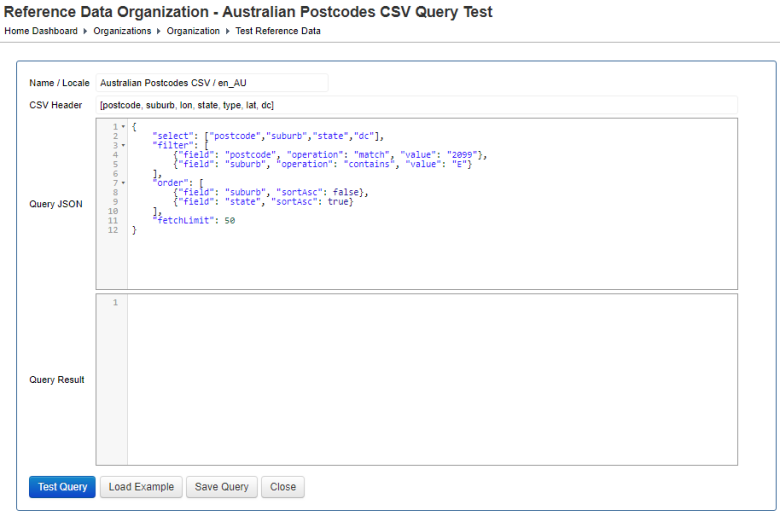 Reference Data Example