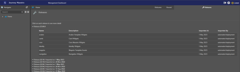Journey Maestro Management Dashboard