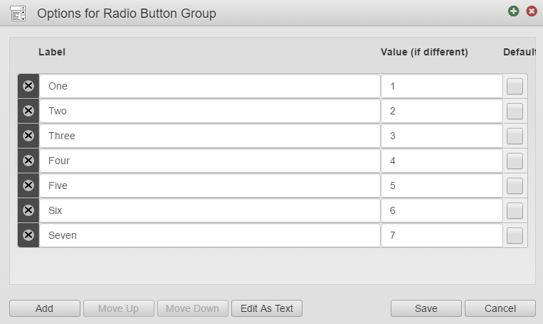 Radio Button Group Component