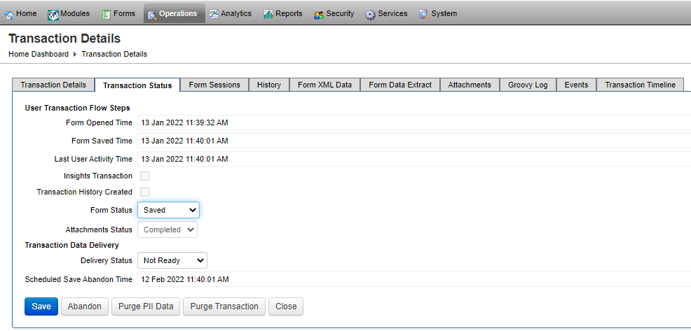 Change Transaction Status