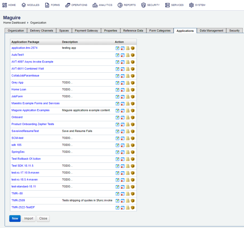 View Application Packages