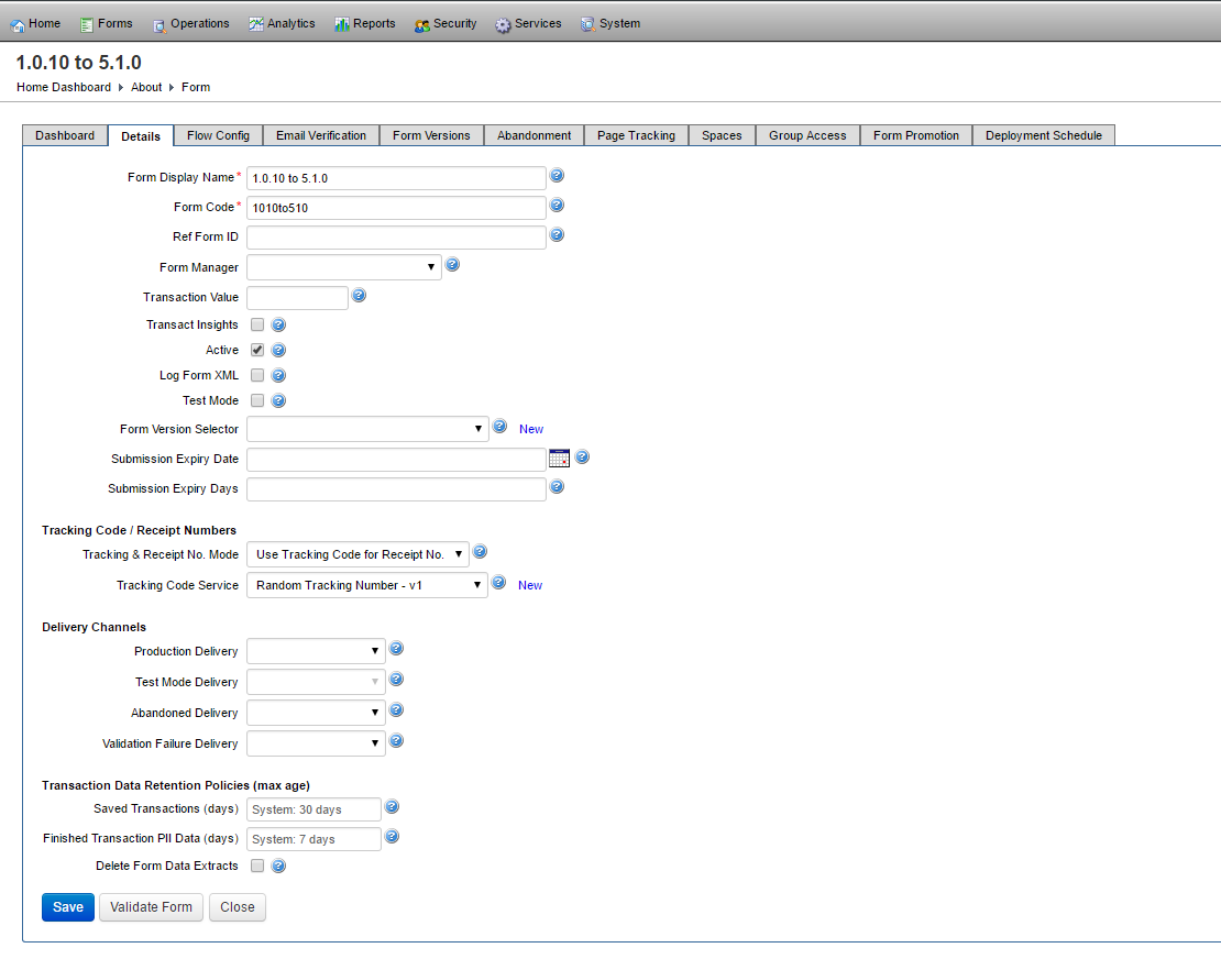 Configure Receipt Numbers and Tracking Codes