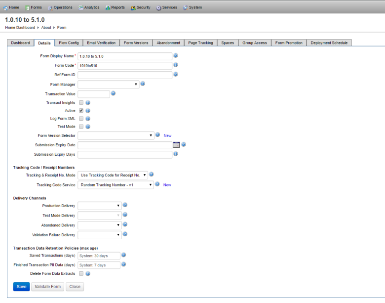 Configure Receipt Numbers and Tracking Codes
