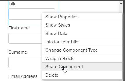 Create a Shared Component