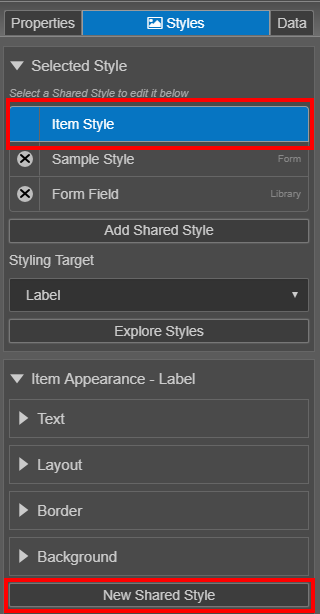 Create a Shared Style