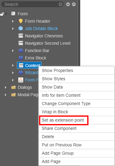 Set an Extension Point
