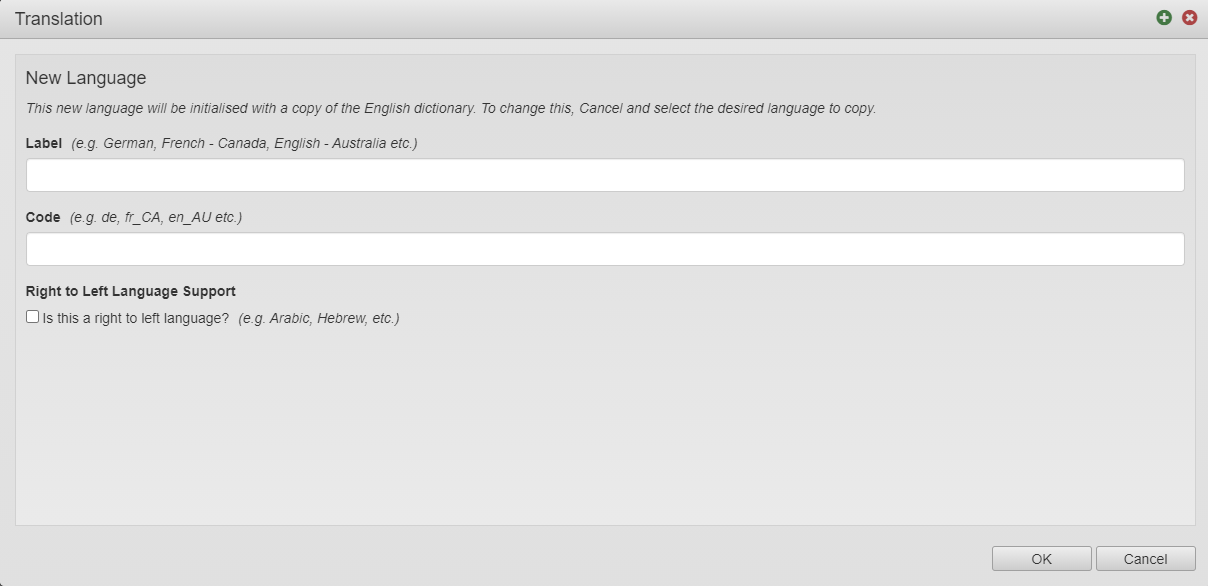 Configure a New Language
