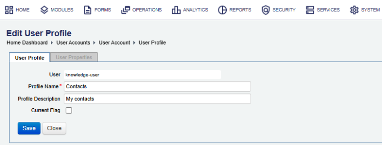 Create a User Profile